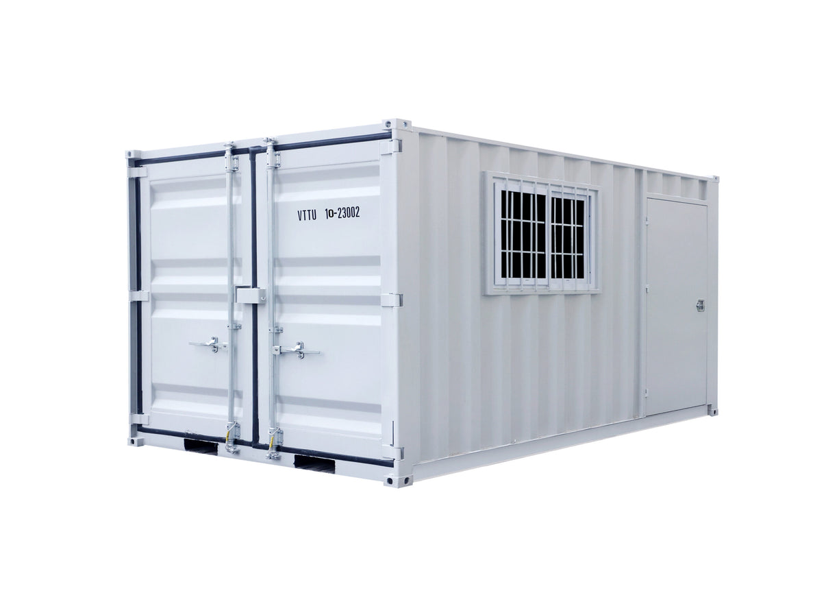 EMC 12FT Container Office - 1 Window and 1 Man Door – EMC Industrial