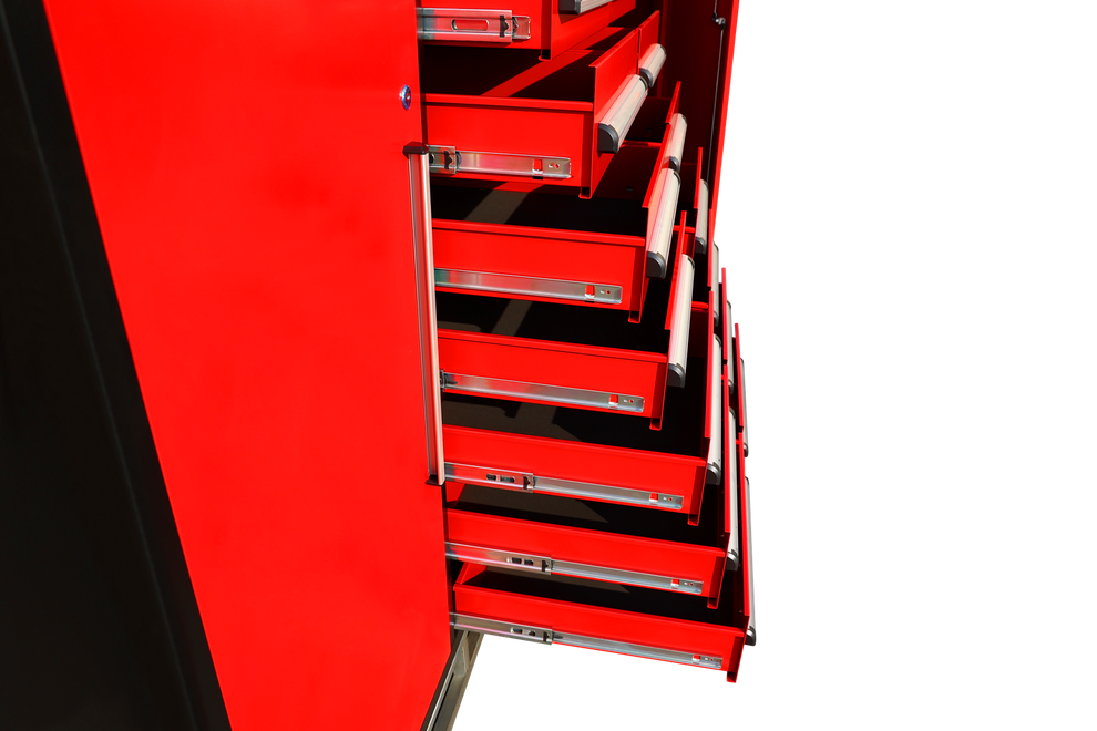 EMC 7ft Red Workbench Cabinet Combo 16 Drawers 6 Cabinets – EMC Industrial