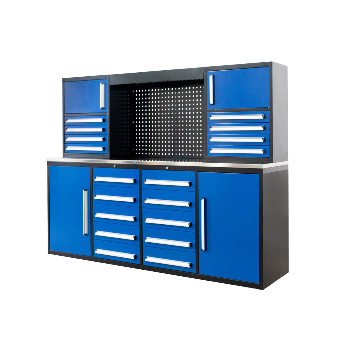 EMC 7ft Workbench Cabinet Combo 18 Drawers 4 cabinets – EMC Industrial